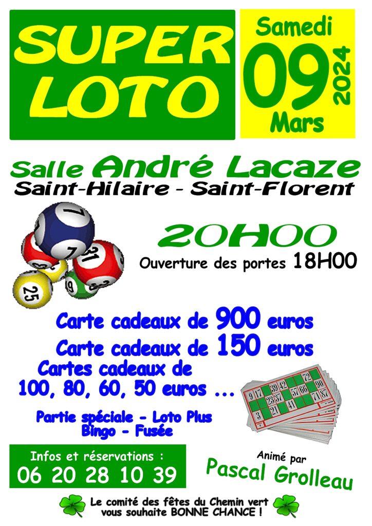 Affiche A2 LOTO mars 2024 web - Comité des fêtes du Chemin vert